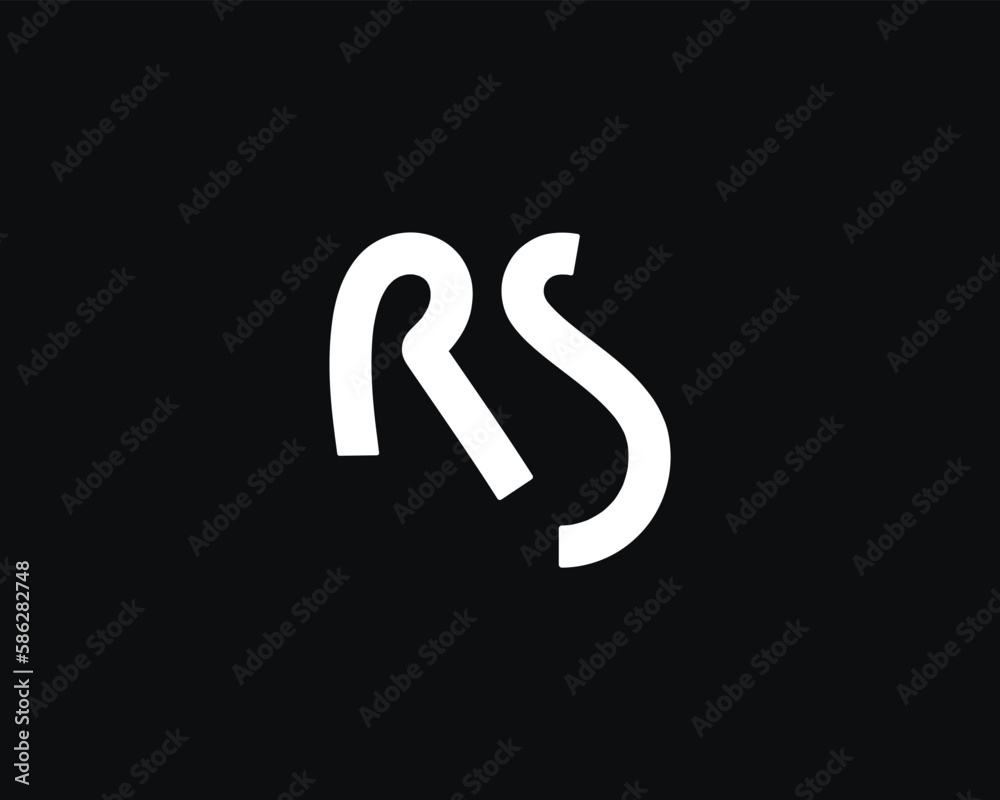 letter RS logo design vector template Stock Vector | Adobe Stock