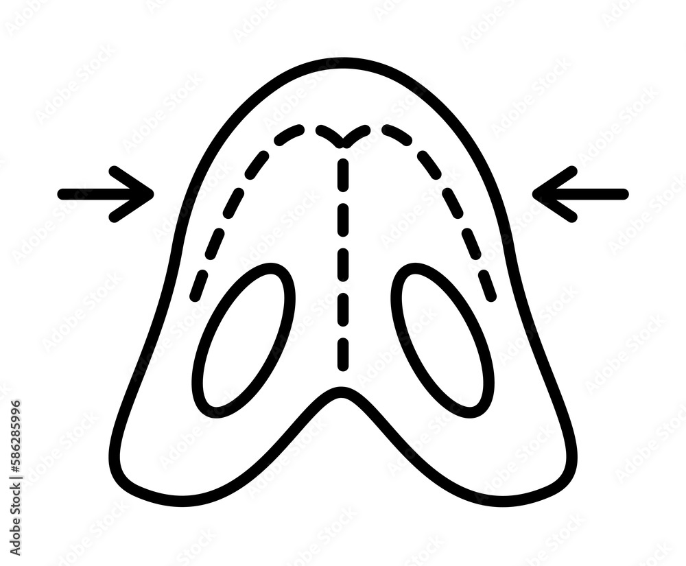 plastic nose icon. Element of plastic surgery icon for mobile concept ...