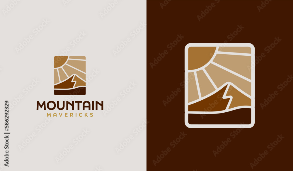 Mountain travel emblems. Camping outdoor adventure emblems, badges and ...