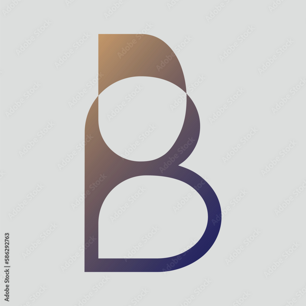 Letter B typography logo design template element. Use for logo, symbol ...