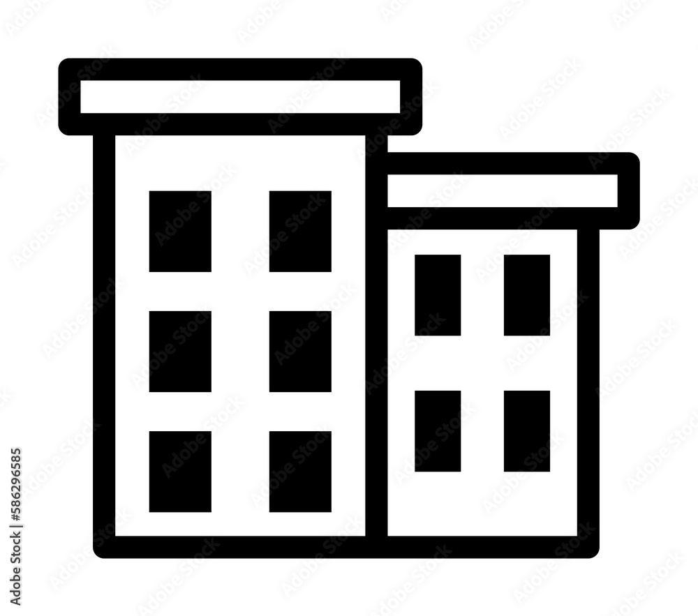 residential building icon. Element of building icon for mobile concept ...