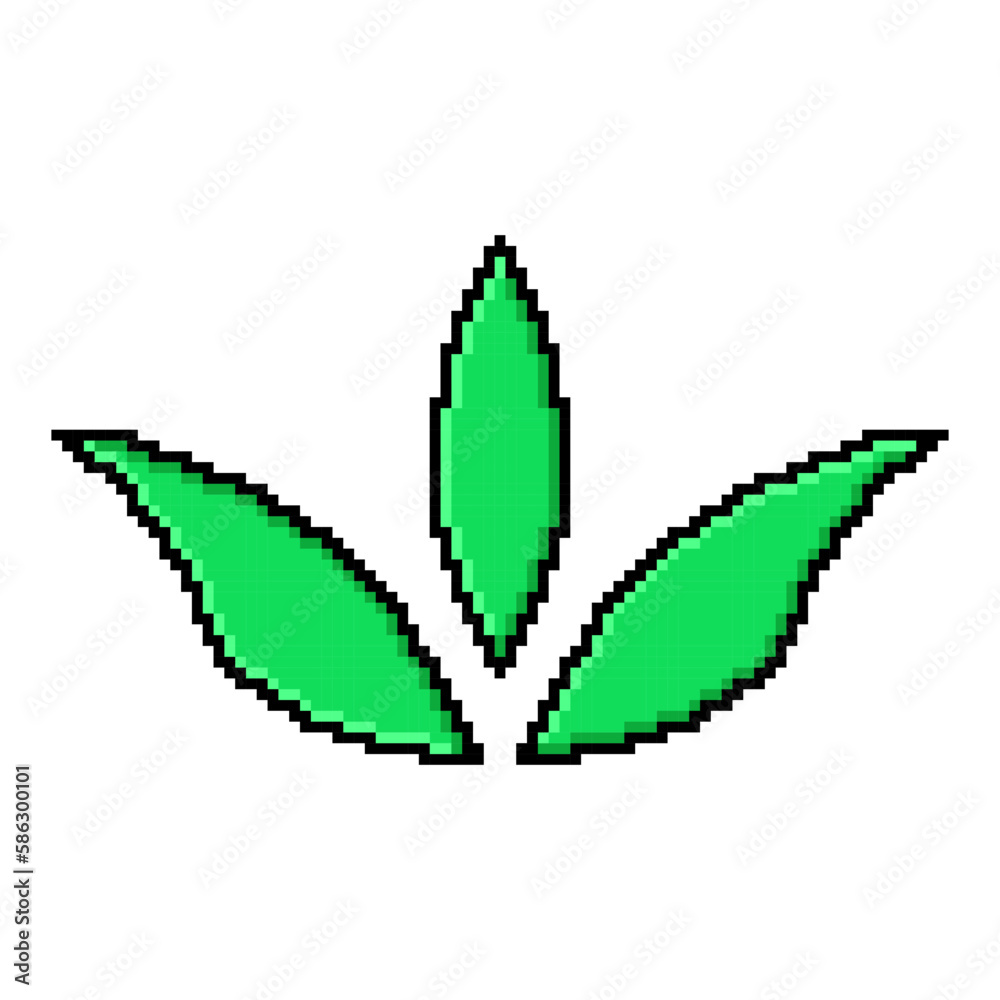 Pixel art leaf vector design Stock Vector | Adobe Stock