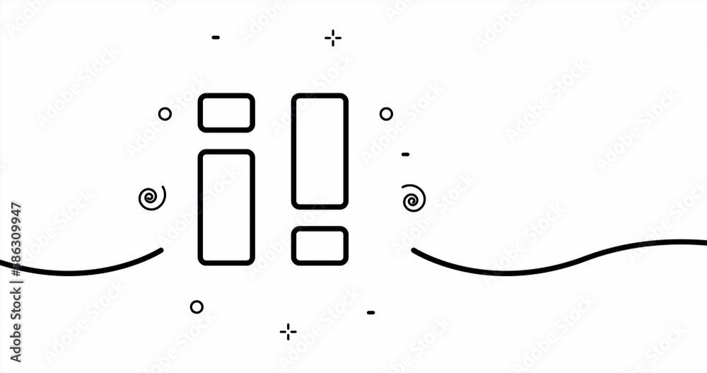 Two exclamation marks, one of them upside down. Online chatting concept ...