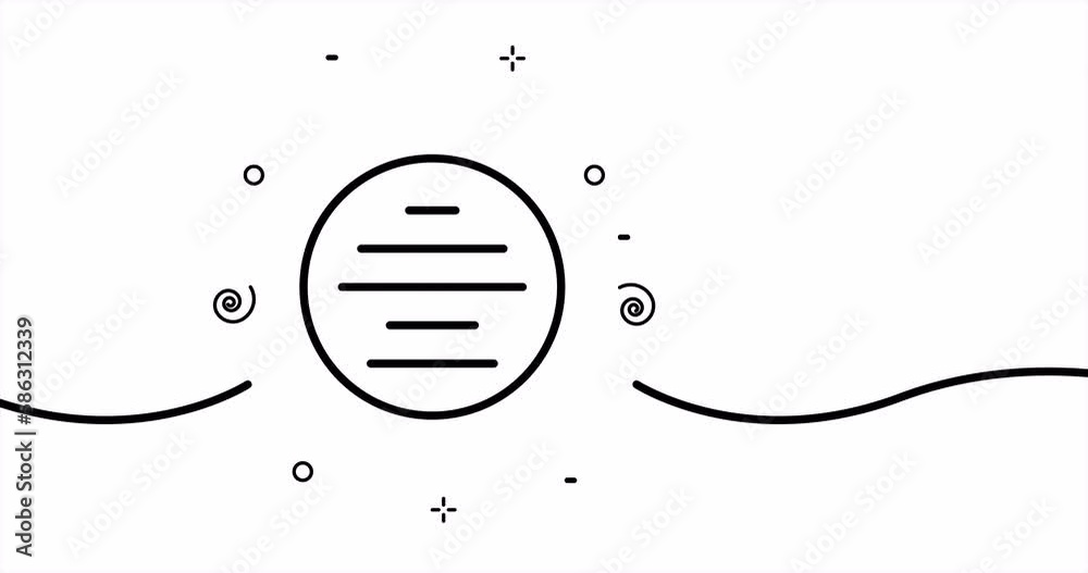 Spotify icon. Streaming Services concept. One line drawing animation ...