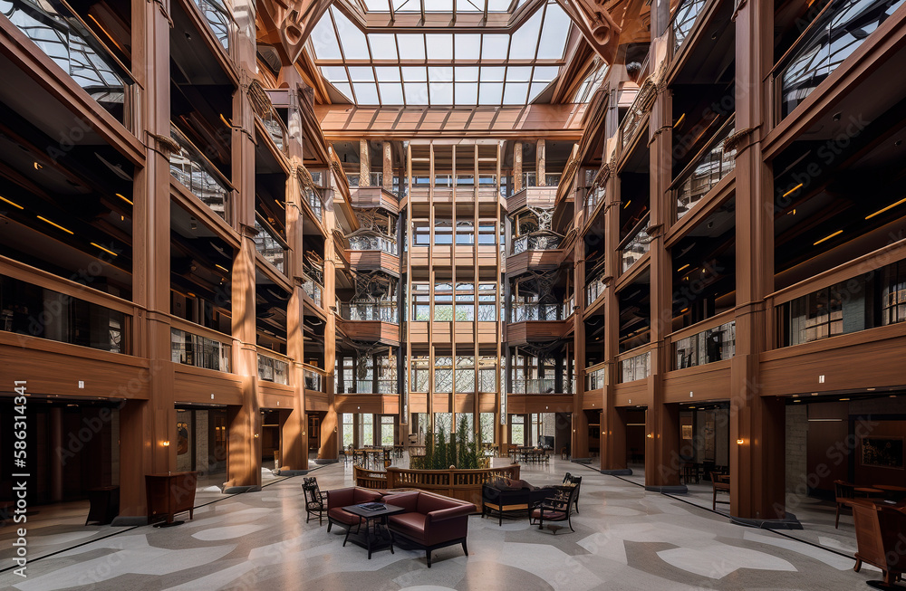 ภาพประกอบสต็อก Generative AI illustration of Experimental Architecture ...