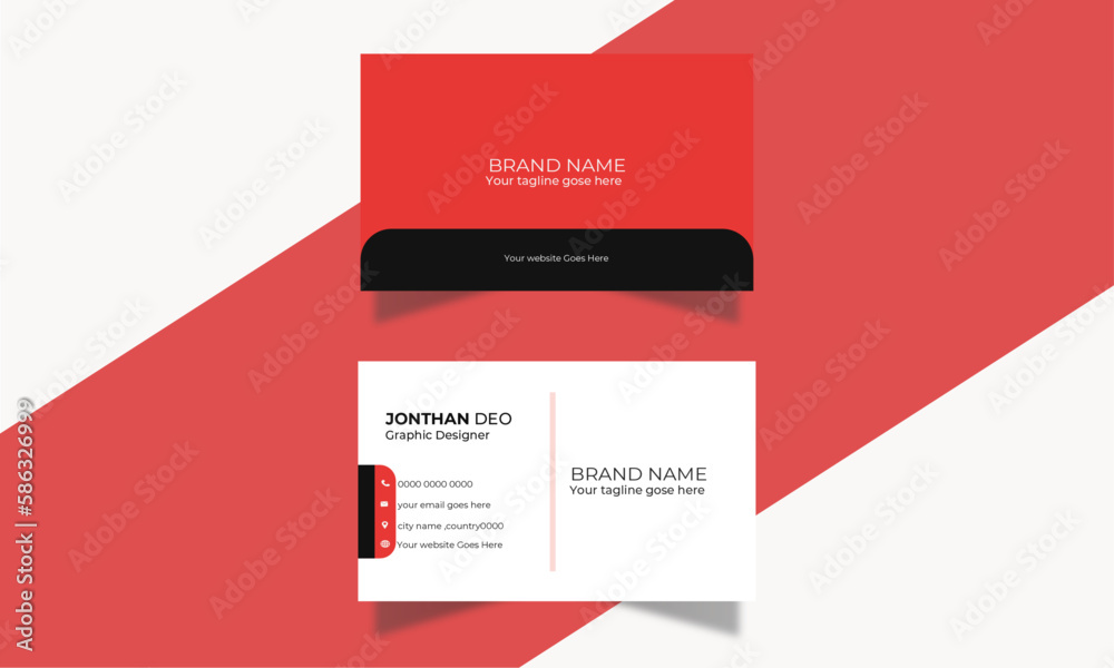 Digital Business color card simple modern reactive template clean ...