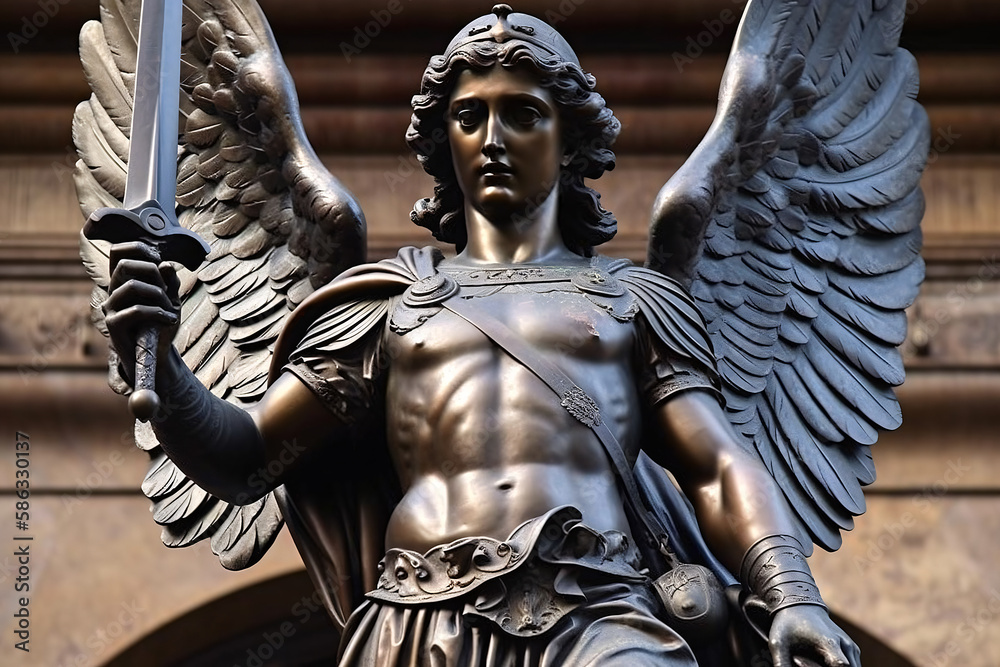 St. Michael the Archangel Illustration. Archangle Saint Michael. Generative Ai. Protection and ...