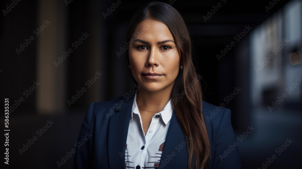 Portrait of a Well Dressed Professional Indigenous First Nations ...