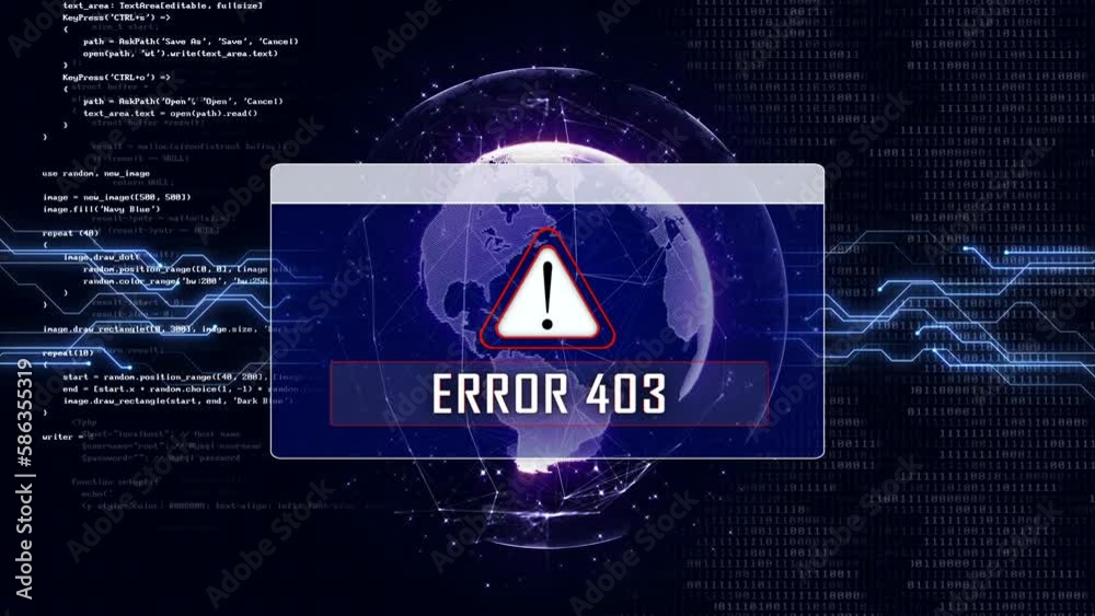 ERROR 403 Loading Bar and Glitch Text, Animation, Background, Loop, 4k ...