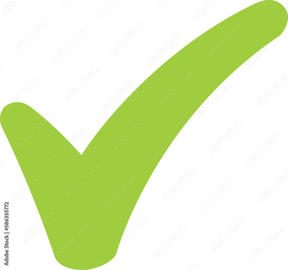 Green check mark and red cross icon, png. Isolated tick symbol ...