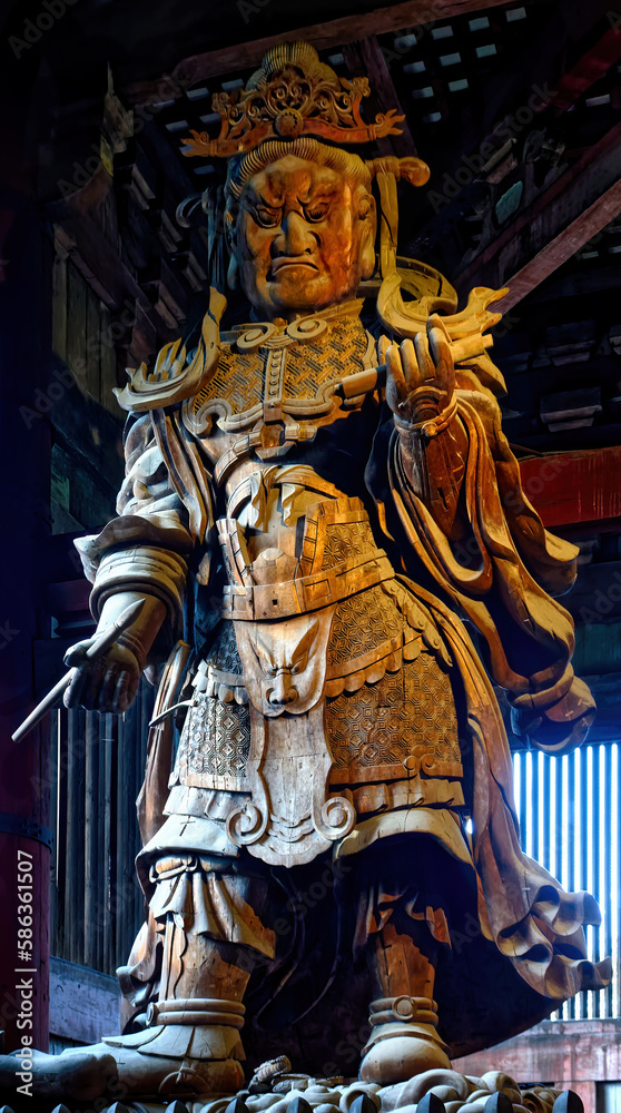 NARA, JAPAN-September 23, 2017: Todaiji Temple's statue of Komoku-ten ...