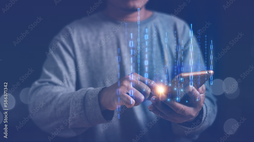 Foto de Digital software technology development concept, Programmer ...