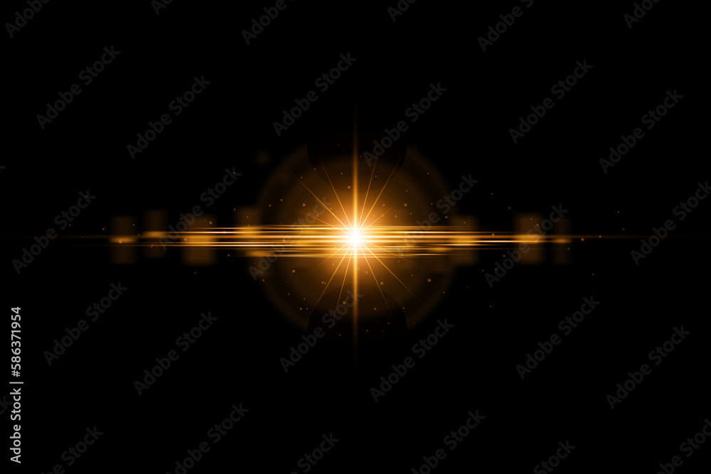 lens flares for photography and anamorphic lens flare golden Stock ...