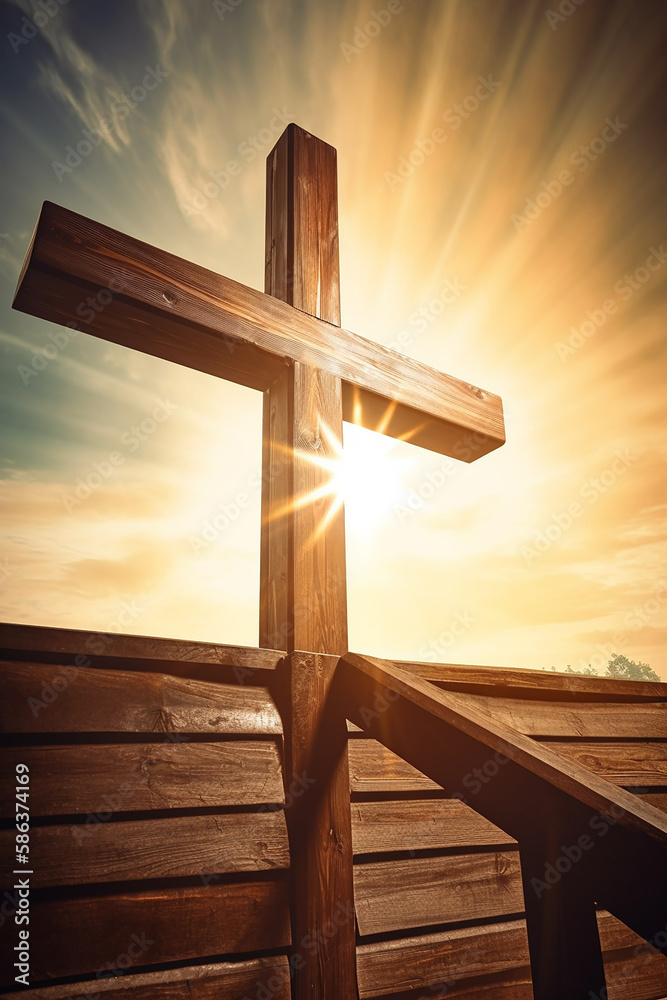 cruz de jesus cristo, simbolo da páscoa cristã Stock Illustration ...