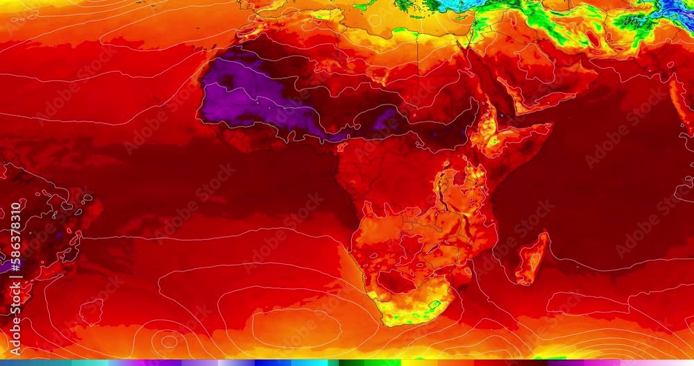 Africa temperature weather map shows the temperatures in different ...