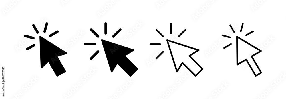 Click icon vector for web and mobile app. pointer arrow sign and symbol ...