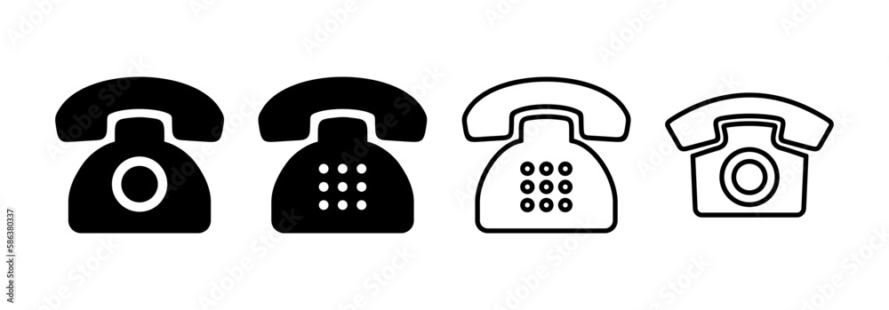 Telephone icon vector for web and mobile app. phone sign and symbol ...