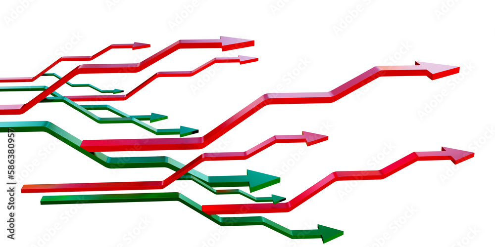 Pointer directions. Arrows for navigation. Pointers are red and green ...