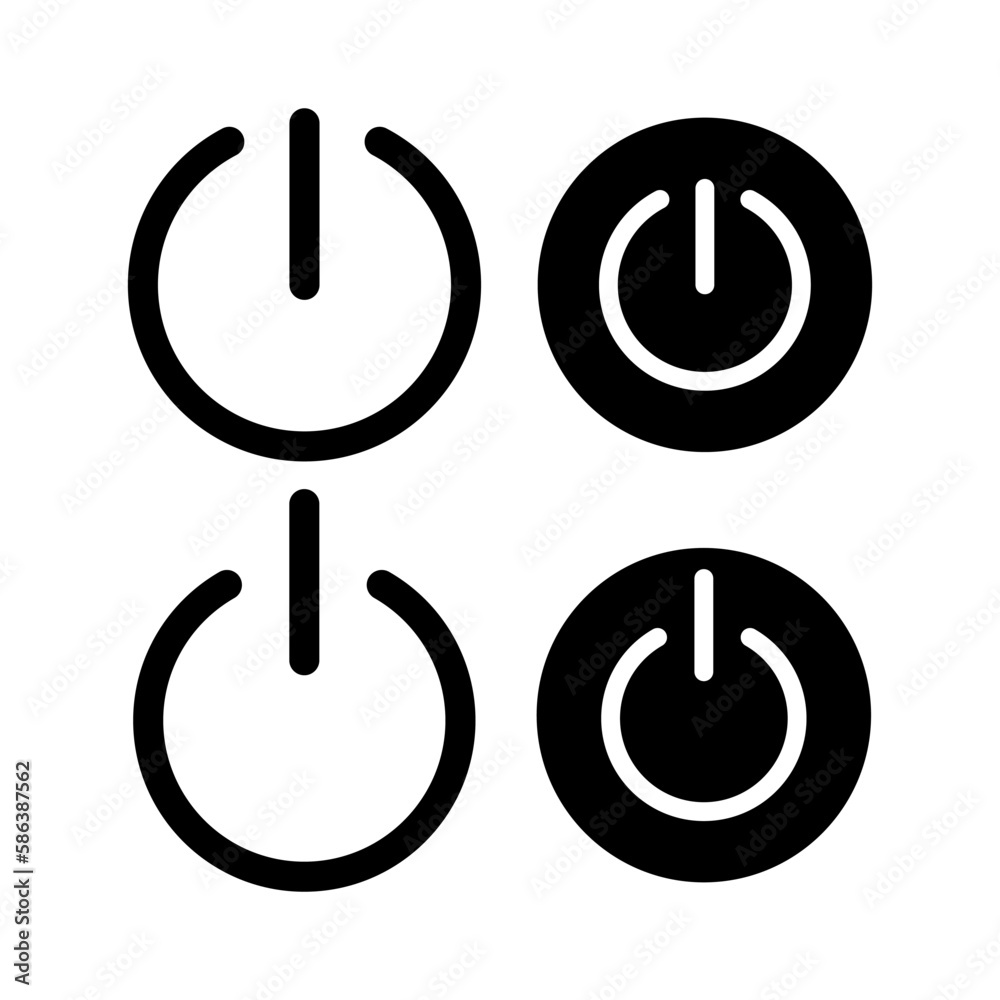 Vecteur Stock Power icon vector illustration. Power Switch sign and ...