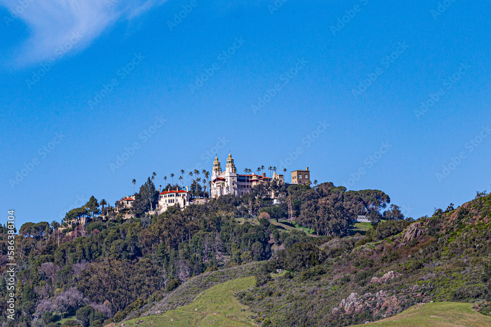 Exterior view of Hearst Castle, William Randolph Hearst's extravagant ...