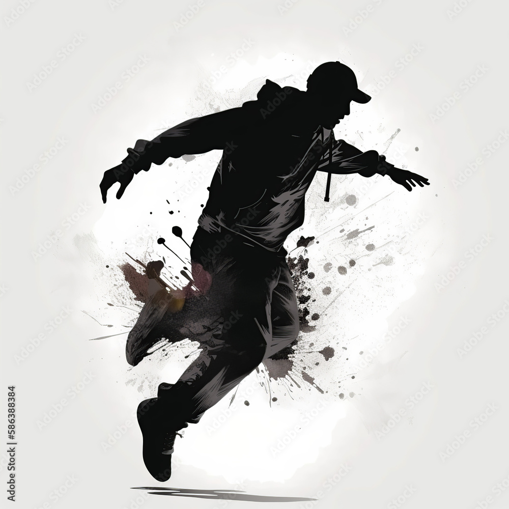 break, dance, silhouette, sport, vector, running, dance, black, woman ...