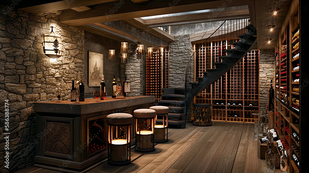 Custom Designed Photo Realistic Wine Cellars AI Powered Renderings ...