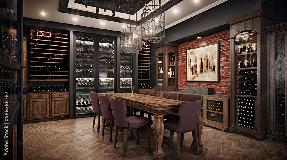 Custom Designed Photo Realistic Wine Cellars AI Powered Renderings ...