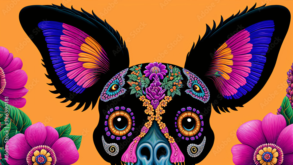 Día de Muertos México: Alebrije, IA Generativa Stock Illustration ...