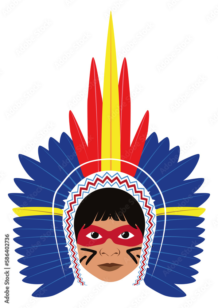 Ilustração do Stock: DIA DO ÍNDIO, DIA DOS POVOS INDÍGENAS, DIA DOS ...
