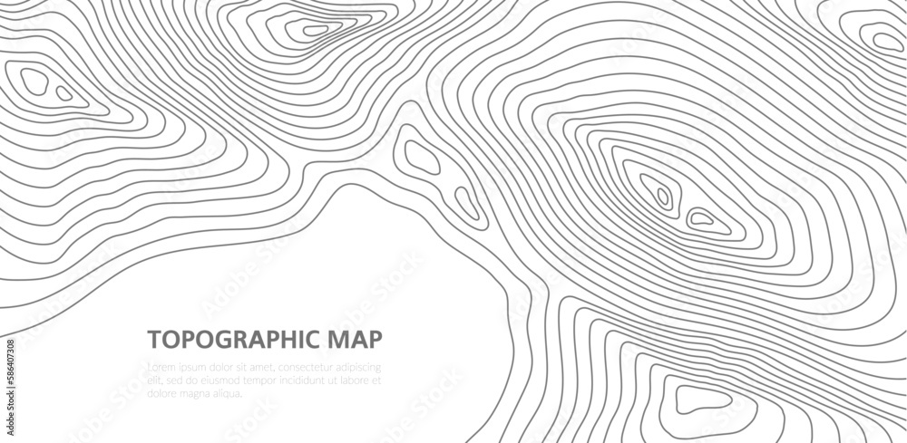 Topographic map. Grid, texture, relief contour. Marine topography ...