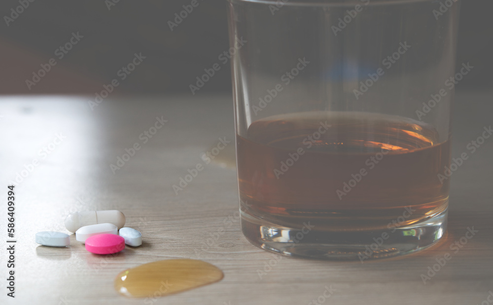 Close up of drugs on floor.Drugs and Alcohol is a toxin that can damage ...