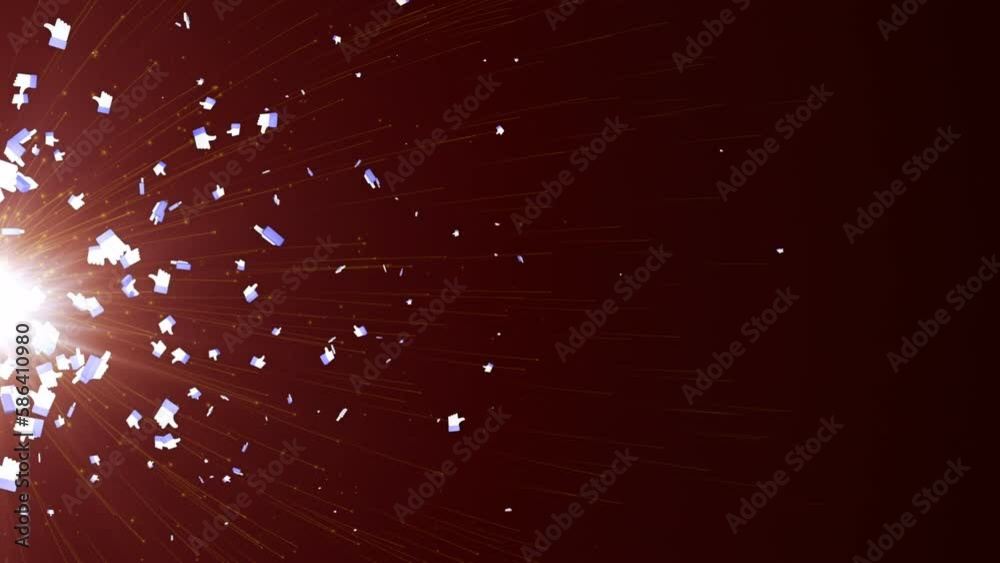 Flying Vertical Thumbs Up Shape Animation, Social Media Reaction ...