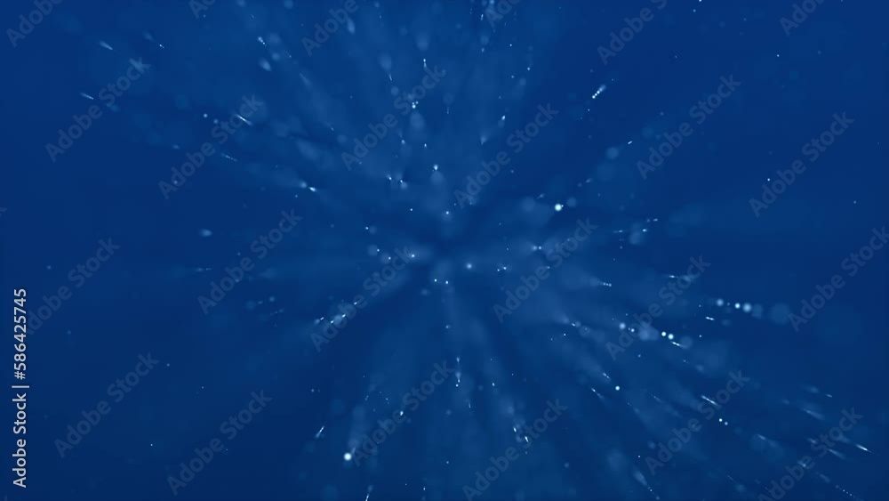 Background animation of aesthetic blue light particles floating ...