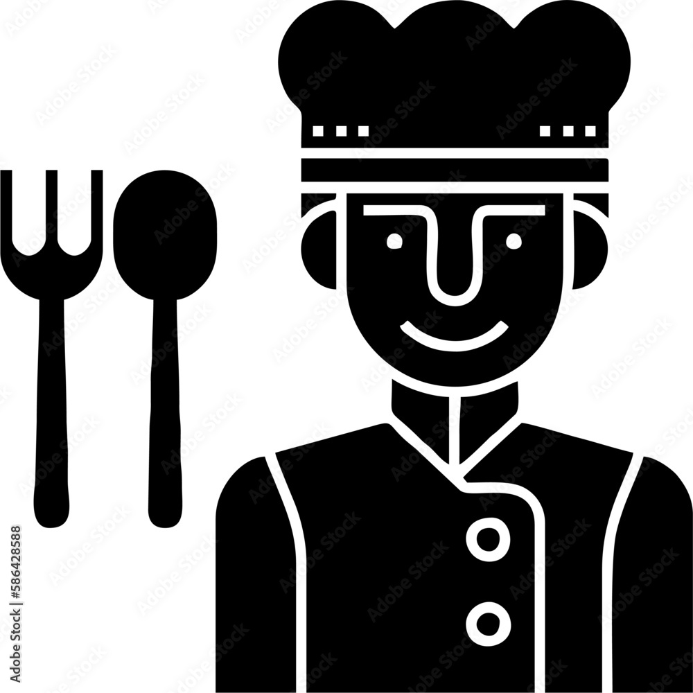 Vetor de Chef dan restoran desain logo, topi koki logo, Templat ...