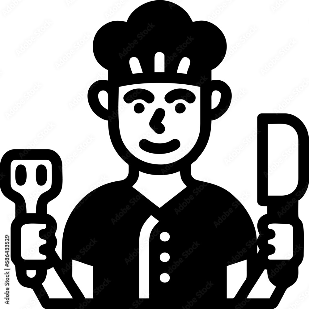 Vetor de Chef dan restoran desain logo, topi koki logo, Templat ...