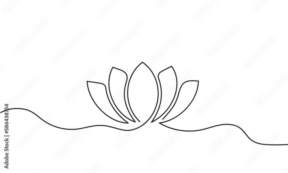Lotus flowers line art style, vishaka buddha vector eps 10 Stock Vector ...