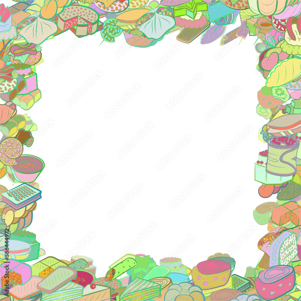 Vecteur Stock Background pattern abstract design texture. Snacks and ...