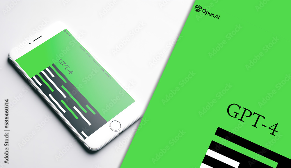 ChatGPT version 4 on smartphone A new AI chatbot by OpenAI. Bucharest ...