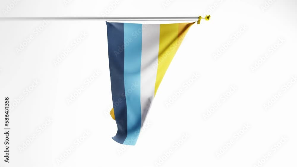 Vertical video of AroAce pride flag against white background; 3D ...