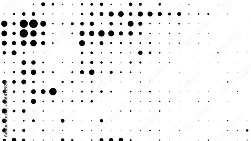 Halftone grunge animation. Dotted texture animated background. Stock ...
