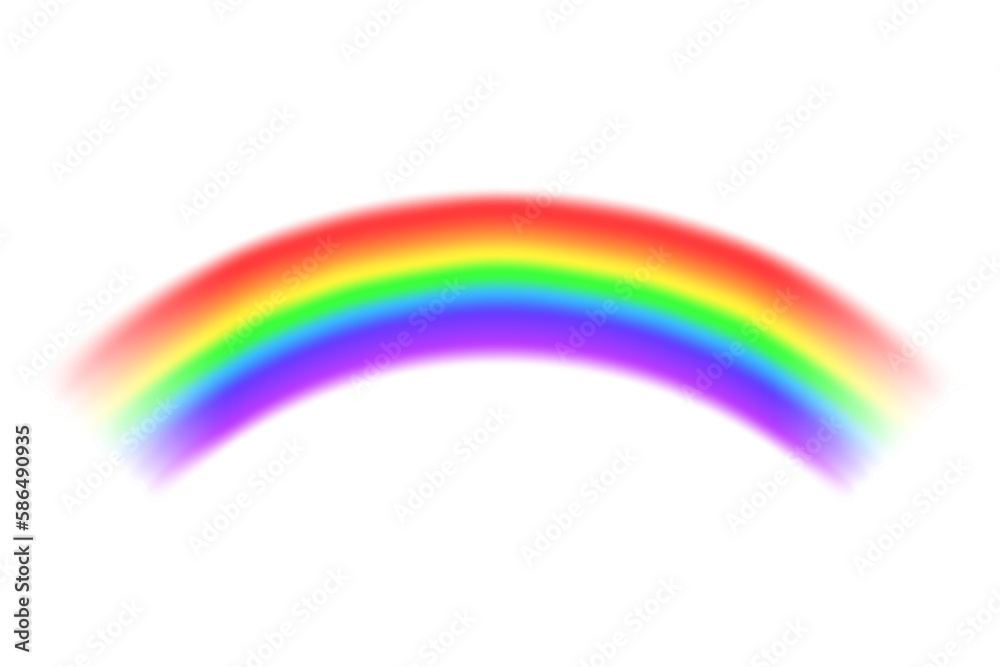 Realistic rainbow on transparent background. Colorful rainbow in arc ...
