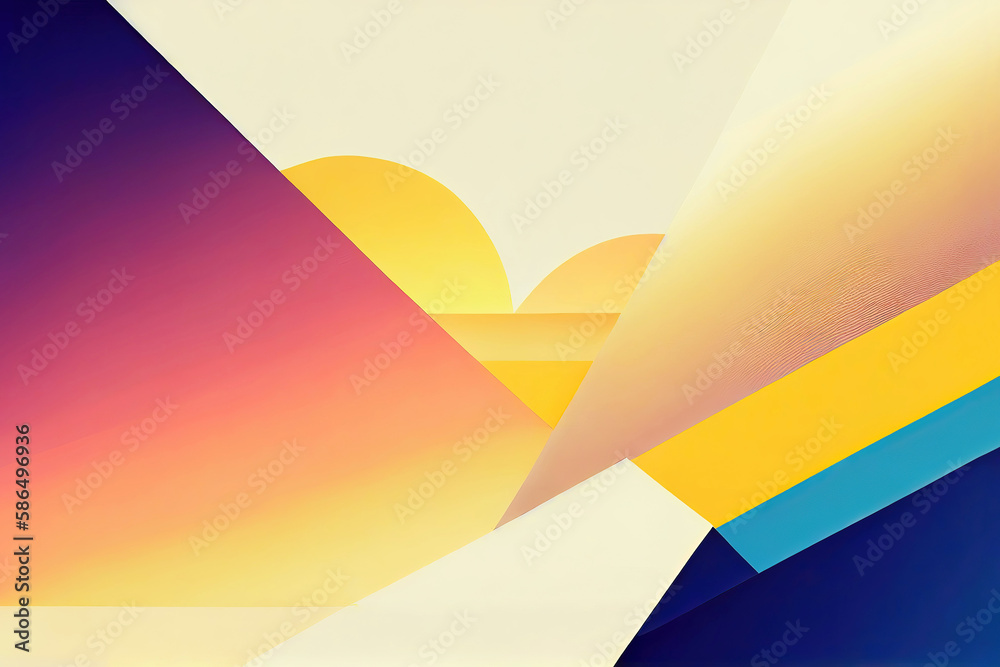 Abstract colorful minimalism as wallpaper background (Generative AI ...
