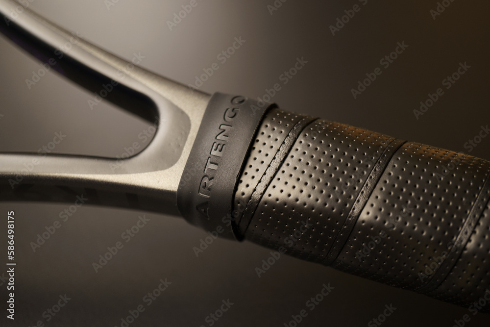 PHUKET, THAILAND - MAR 4, 2023: part of artengo tennis racket, artengo ...