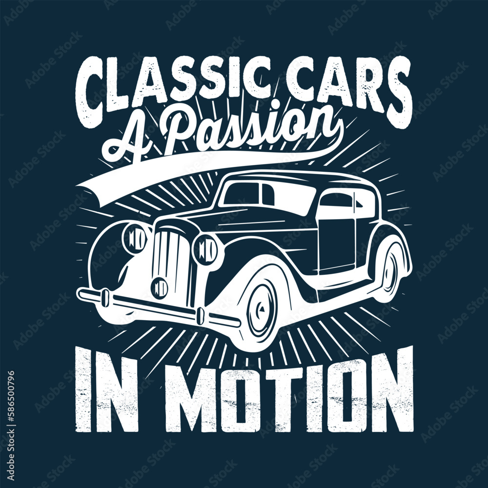 T-shirt vector graphics. vintage race car for printing. vector old ...