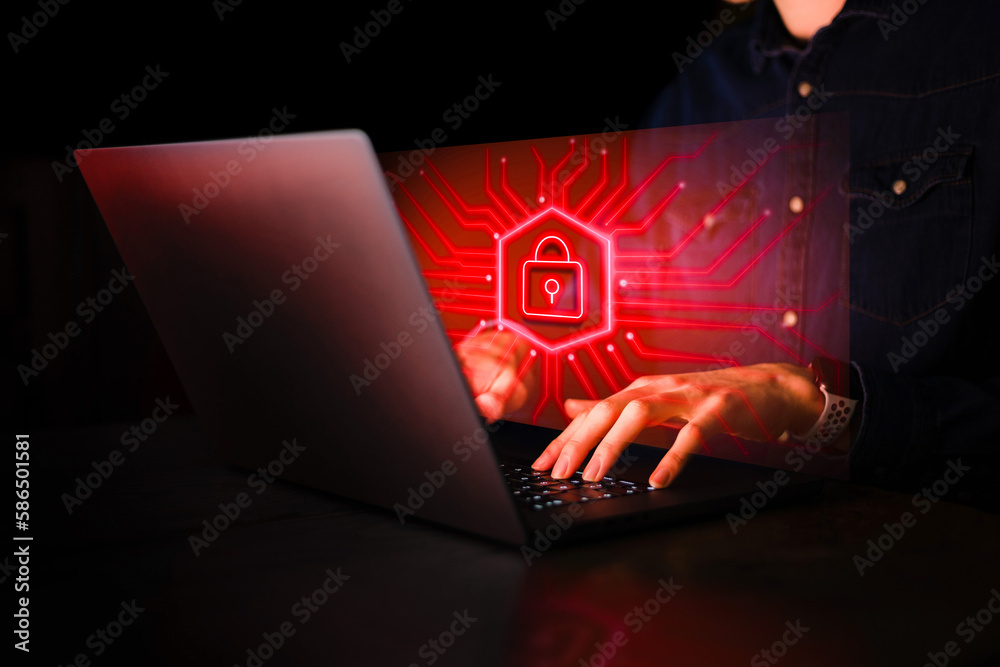 System hacked red alert after cyber attack on computer network ...