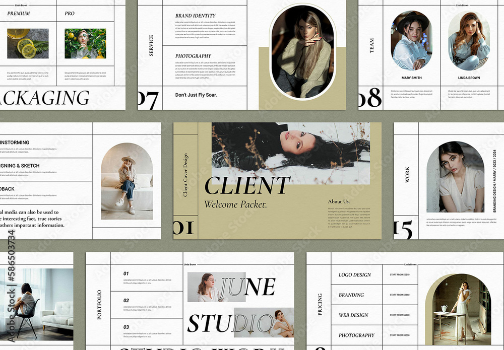 Client Welcome Packet Presentation Layout Stock Template | Adobe Stock