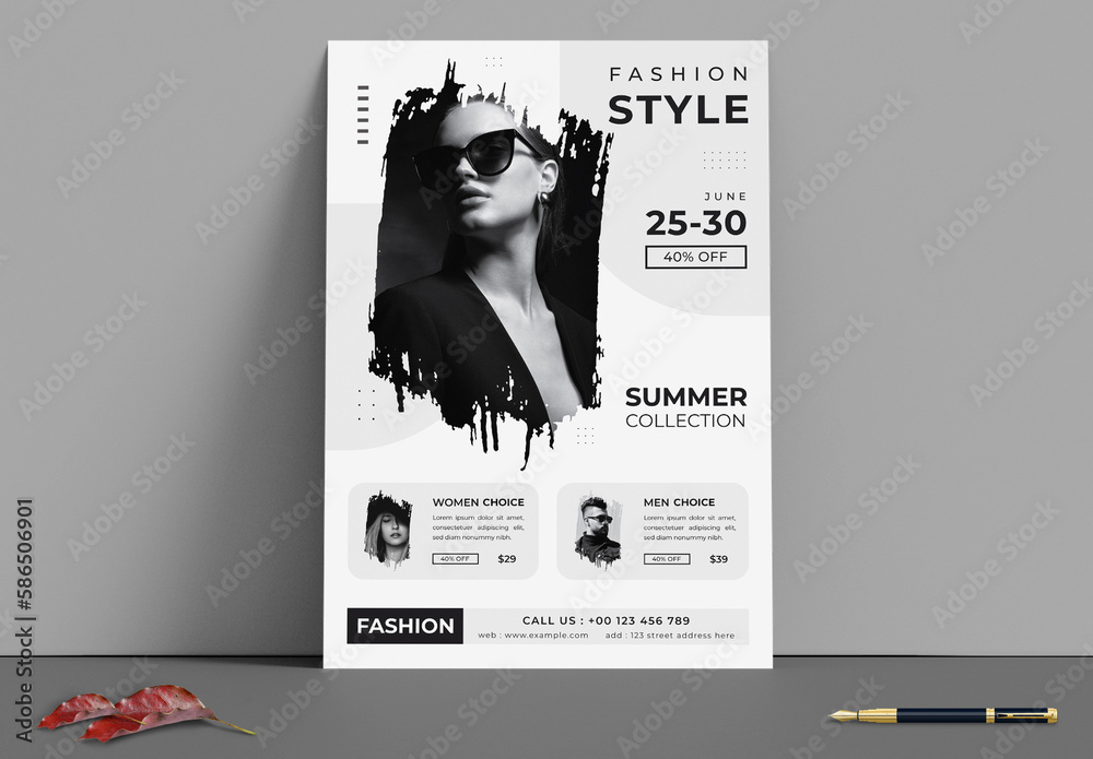 Fashion Flyer Design Template Stock Template | Adobe Stock
