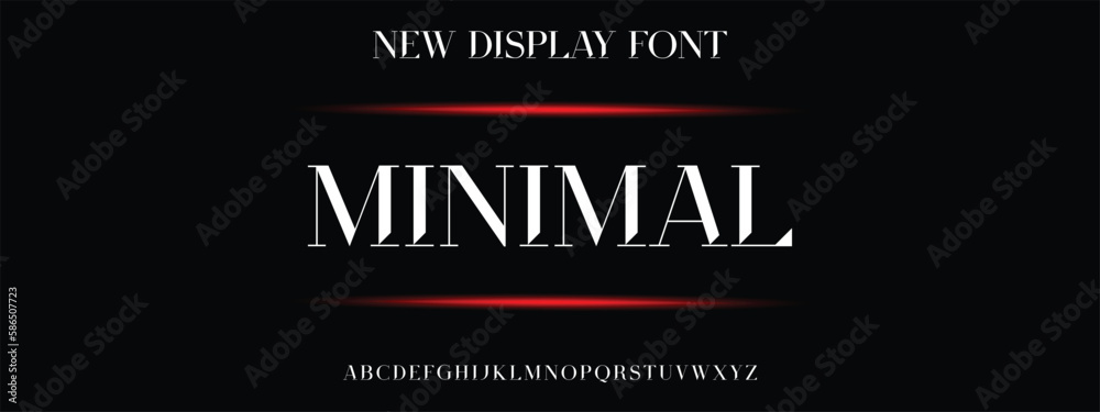 MINIMAL a modern minimalist sci fi tech futuristic alphabet font ...