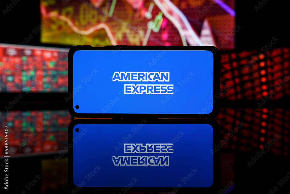 American express company shares dropped down at stock market. 888 ...