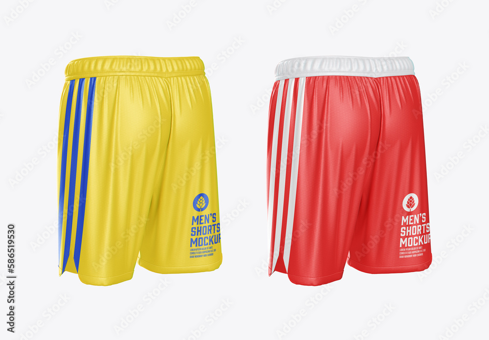 Soccer Men’s Sports Shorts Mockup Stock Template | Adobe Stock